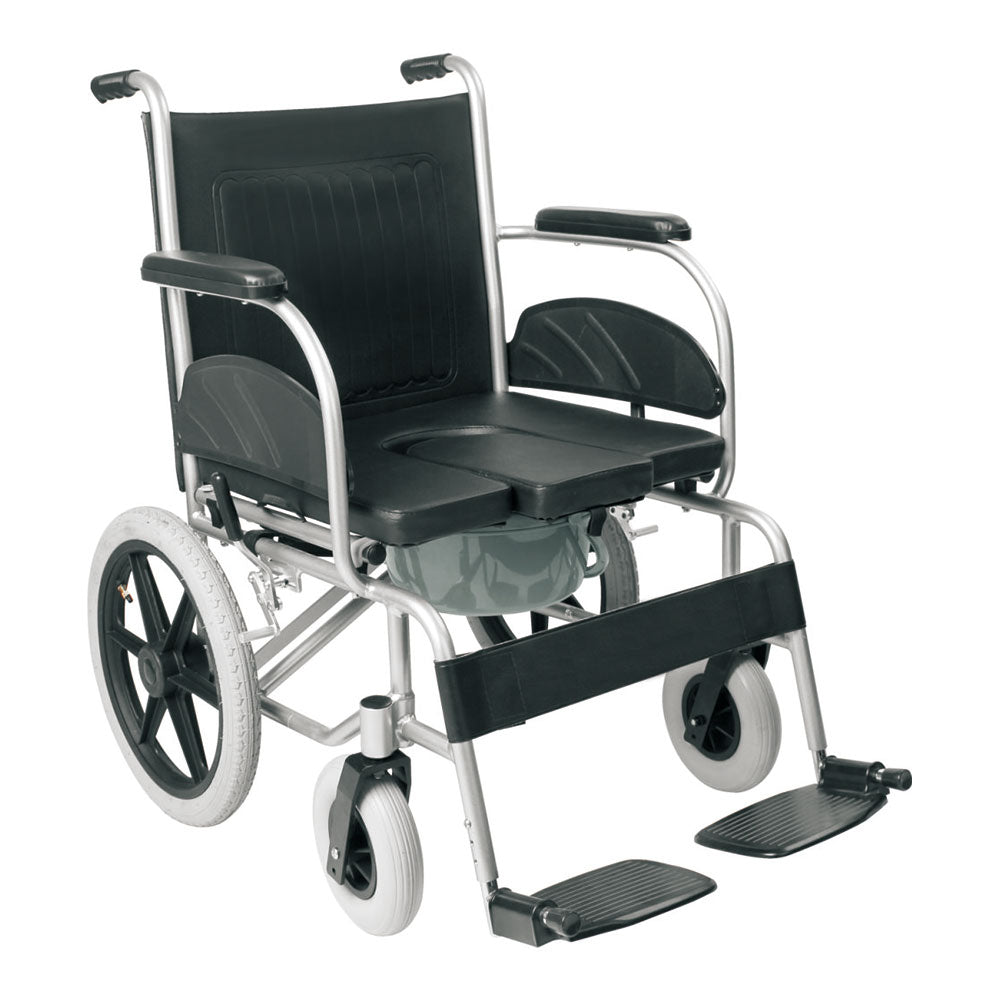 Aluminium Commode Wheelchair FS609LU – Manama Medical